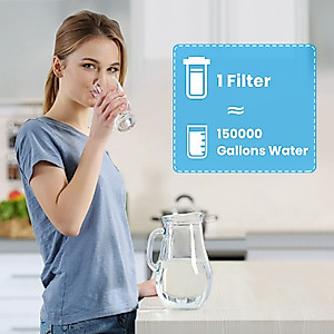 Brightify 10"x2.5" 5 Micron Carbon Water Filter, Whole House Carbon CTO Water Filter Cartridge Replacement Fits Culligan D-10A, P5-D, DuPont WFPFC8002, SCWH-5, GE FXWTC, Whirlpool WHCF-WHWC, 4 Pack