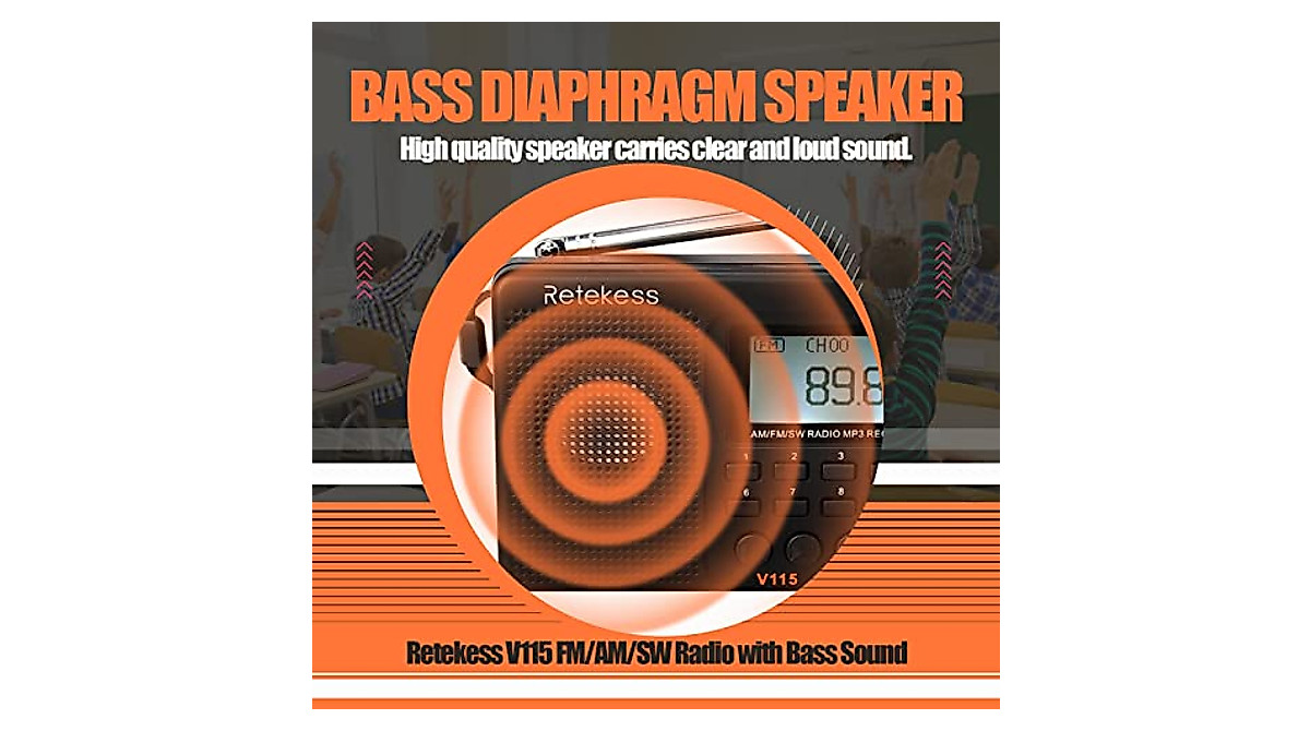 Retekess V115 Digital Radio AM FM, Portable Shortwave Radios ...