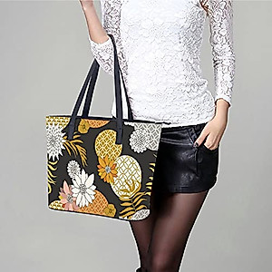 Womens Handbag Japanese Flowers Leather Tote Bag Top Handle Satchel Bags For Lady