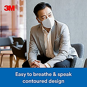 3M Filtering Barrier Face Covering, Soft, Breathable Materials, Convenient & Disposable, One Size, 5-pack