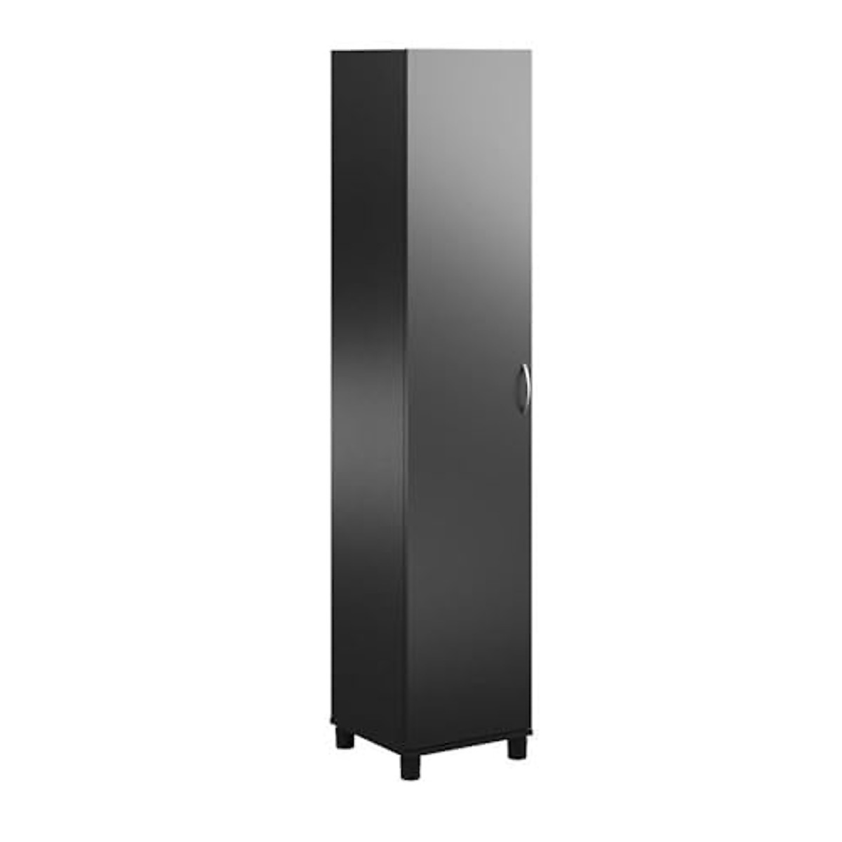 Pemberly Row Transitional 16" Utility Storage Cabinet in Black