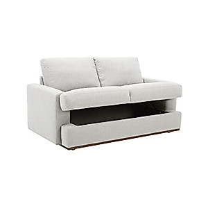 Amazon Brand – Rivet Modern Loveseat Sofa with Underseat Storage, 63.8"W, Chalk