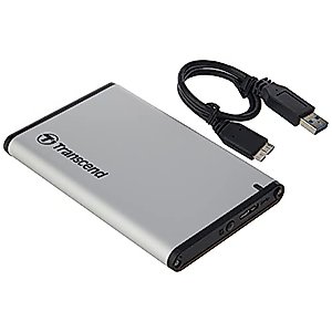 Transcend 2.5” SSD/HDD USB3.0 Enclosure, Aluminum case, UASP Supported, One Touch Backup - TS0GSJ25S3