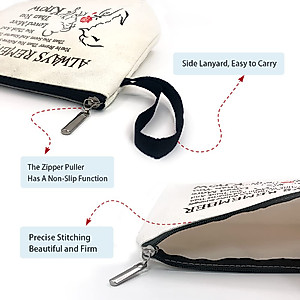 ZHANTUONE Beauty Beast Story Cosmetic Bag，you Are Braver Stronger Smarter Than You Think Cosmetic Bag，Beauty Beast Inspired Gifts，Beauty Beast Movie Fans Gift，Gift Idea for Fans