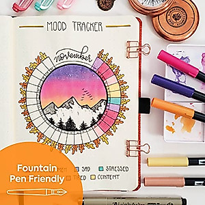 Dingbats A5 Wildlife Notebook Journal Hardcover, Cream 100gsm Ink-Proof Paper, 6.1 x 8.5 inches, 192 pages (Orange Tiger, Lined)