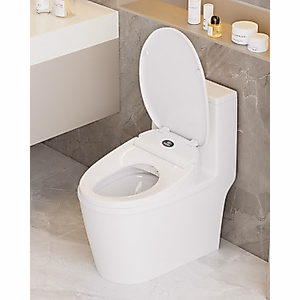 Electronic Elongated Bidet Toilet Seat: GREENEVER Smart Bidet Warm Water Rear and Front Wash Warm Air Dryer & LED Light, Multiple Spray Modes Wireless Remote Seat Sensor, Bidet Attachment for Toilet