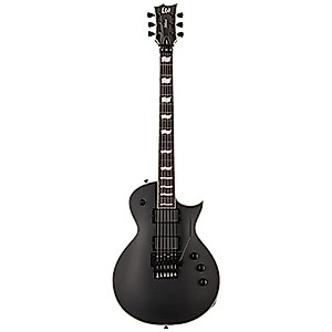 ESP 6 String LTD Deluxe EC-1000FR Electric Guitar, Black Satin, Right, (LEC1000FRBLKS)