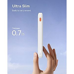 Baseus Portable Charger, Slim 20W PD USB C Power Bank 10000mAh Fast Charging Battery Pack, External Battery Compatible with iPhone 15 14 13 12 Pro Samsung S21 Google LG iPad Tablet, White