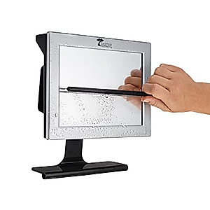 ToiletTree Products Fogless Shower Mirror with Squeegee - Anti-Fog Mirror - Adjustable Shaving Mirror with a Squeegee - Rust-Proof, Impact-Resistance Bathroom Shower Mirror