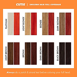 Lime Crime Unicorn Hair Dye Full Coverage, Cutie (Bright Orange) - Vegan and Cruelty Free Semi-Permanent Hair Color Conditions & Moisturizes - Temporary Orange Hair Dye With Sugary Citrus Vanilla Scent