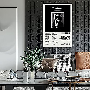ZGSDGF The Weeknd Poster Trilogy Music Album Cover Canvas Wall Art Rapper Posters Room Aesthetic Wall Decor for Bedroom Living Room Bathroom 12x18 inch Unframed
