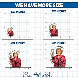 Betty White Stay Golden Red Waterproof Sticker Stay Golden Fuck You Funny Adult Vinyl Stickers 80s Vintage Adult Sticker Gifts For Her for Car Laptop Phone Water Bottle Guitar Helmet Gift Idea