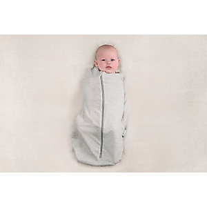 ergoPouch 0.2 TOG Cocoon Baby Sleep Sack 0-3 Months, Swaddle Sleeping Bag, Temperature Control Wearable Blanket (Grey Marle)