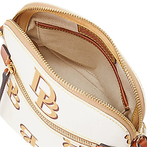 Dooney & Bourke Handbag, Monogram Domed Crossbody - Beige