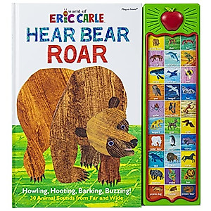 World of Eric Carle, Hear Bear Roar 30-Button Animal Sound Book - Great for First Words - PI Kids