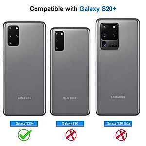 Lanhiem Samsung Galaxy S20+ Plus Case, IP68 Waterproof Dustproof Shockproof Case with Built-in Screen Protector, Heavy Duty Full Body Protective Cover for Galaxy S20 Plus 5G, Black/Clear