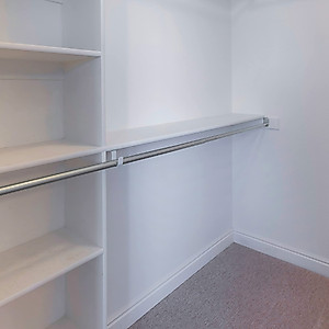 Design House 206052 Adjustable 48 72-inch Closet Rod, Polished Chrome, inch inch