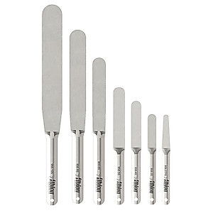 Albion Engineering 958-G01 Streamline Caulk Spatula 7-Piece Set, Оnе Расk, Stainless Steel (Pack of 7)