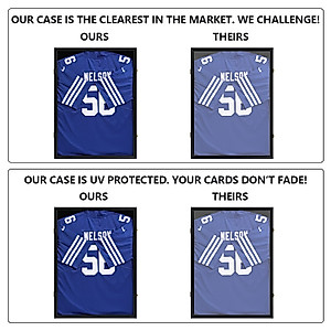 VERANI Jersey Frame Display Case - Football Jersey Shadow Box - Jersey Display Frame with Acrylic Door and Metal Hanger for Baseball Basketball Soccer Hockey Sport Shirt and Uniform,Black