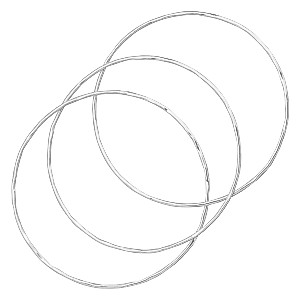 Silpada 'Empowered' Set of Three Bangle Bracelets in Sterling Silver, 8''