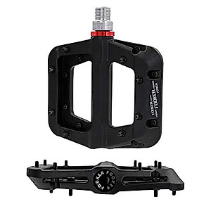 FOOKER MTB Pedals Mountain Bike Pedals 3 Bearing Non-Slip Lightweight Nylon Fiber Bicycle Platform Pedals for BMX MTB 9/16"