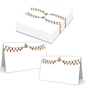 Christmas Party Seating Cards,Name Place Cards for Table Setting,Food Labels for Party Buffet,Place Cards for Weddings,Reserved Seating Signs,Tent Cards,Party Supplies,Set of 25 Seat Cards-Z5