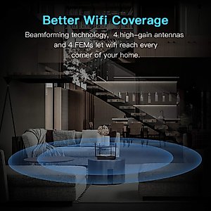 Ancatus AX1800 WiFi 6 Router - Dual Band Gigabit Wireless Internet Router for Home, Speeds Up to 1.8Gbps丨Up to 2100 Sq. Ft Coverage & 40 Devices, 802.11ax Router, MU-MIMO, OFDMA