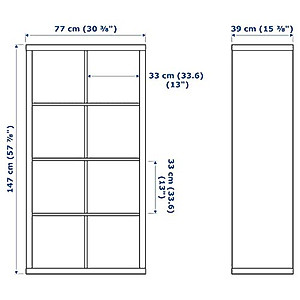 Ikea Kallax Shelf Unit with Doors high-Gloss/White 30 3/8x57 7/8 892.782.97