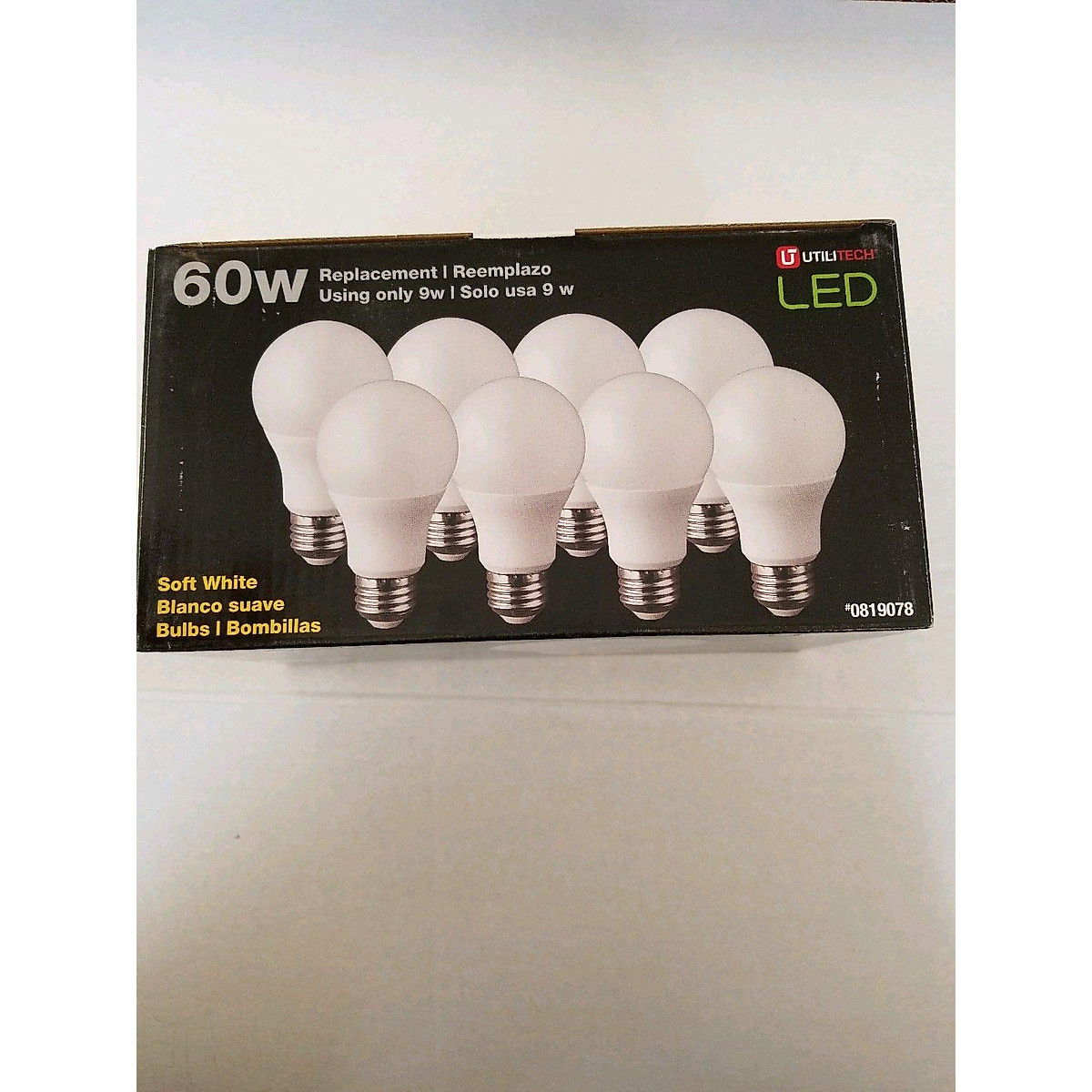 Utilitech 8-Pack 60 W Equivalent Soft White LED Light Bulb