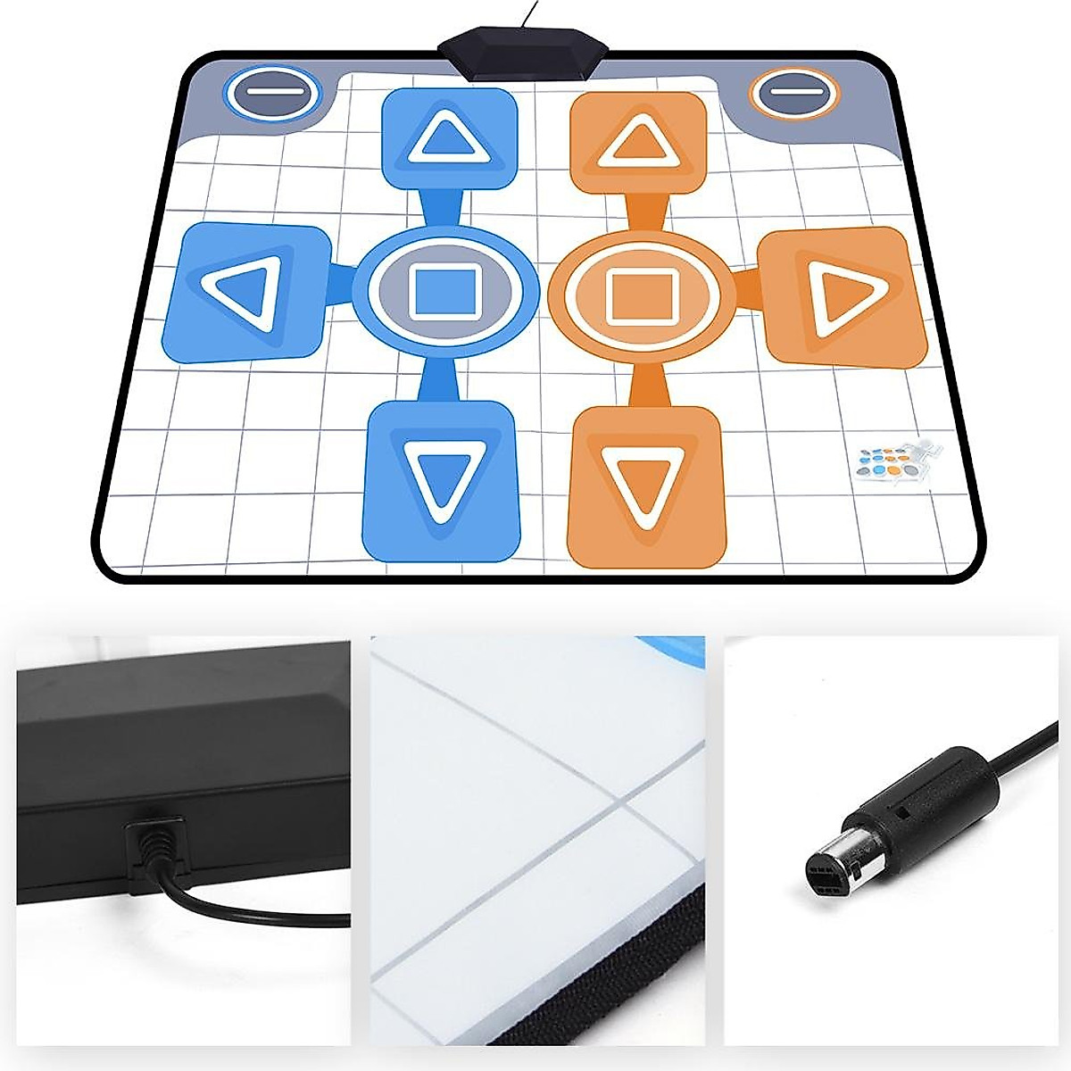 Sonew Double Person Non-slip Party Dancing Pad Dance Mat Compatible for Nintendo Wii Console Game