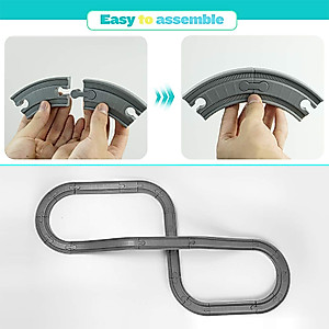 Train Set for Kids Ages 4-8, Toy Train for Kids, Battery-Powered Train Toy Include Theme Accessories, Gifts for 3 4 5 6 7 8 Years Old Boys & Girls (66Pcs) (City Theme)