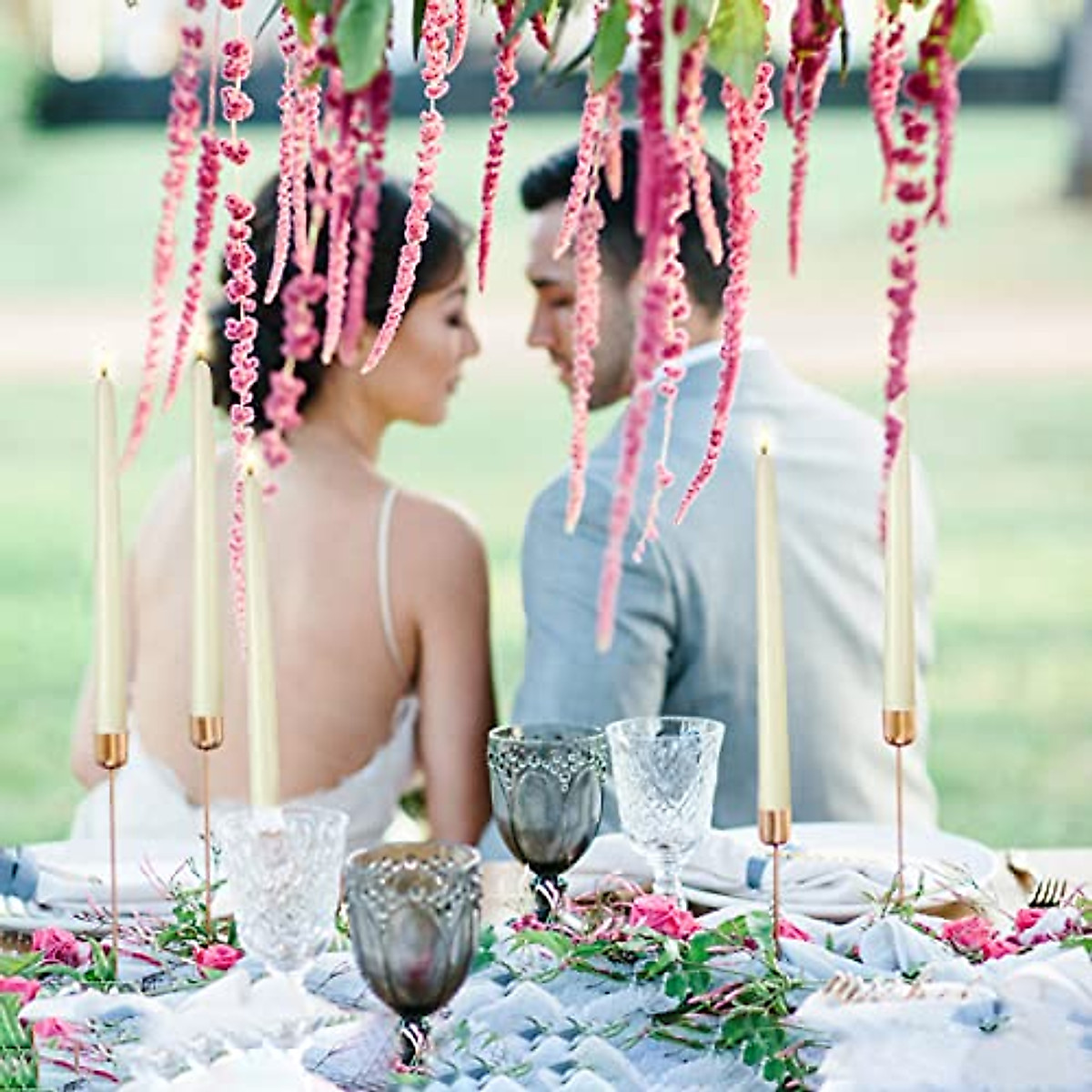 UNICY 20 Pack 10 inch Ivory Taper Candles, Unscented Candlesticks for Christmas Eve and Easter Candlelight Service, Vigil, Memorial 10 Inch, Pack of 20