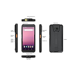 Android 10 Rugged Handheld PDA 1D 2D Barcode Scanner Full Touch Screen 5.7" WiFi & 4G LTE, for Warehouse Inventory & Assets Tracking
