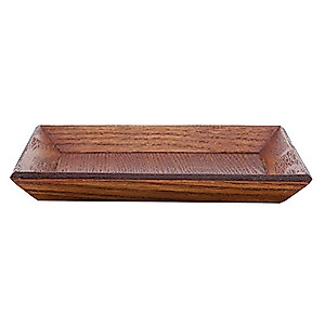 Mavis Laven Food Serving Tray Square Wooden Sushi Dish Food Serving Tray for Restaurant Home Tableware(16.5 * 16.5 * 2cm)