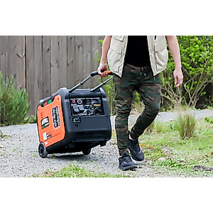 GENMAX Portable Generator, 6000W Super Quiet Dual Fuel Portable Engine with Remote/Electric Start, Ultra Lightweight for Backup Home Use & Camping Travel Outdoor .EPA Compliant(GM6000iED)