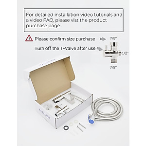 Handheld Bidet Sprayer for Toilet - Bidets for Existing Toilets Adjustable Water Pressure with Bidet Hose for Feminine Wash, Stainless Steel Muslim Shower Jet Spray for Toilet