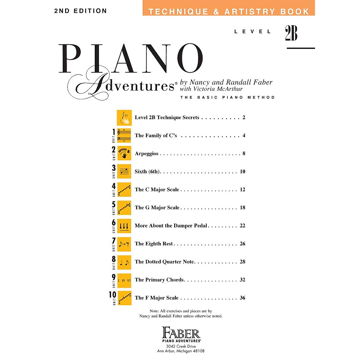 Piano Adventures - Technique & Artistry Book - Level 2B