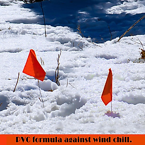 Zozen 100Pack Marking Flags, Orange Marker Flags - 15x4x5 Inch, Lawn Flags, Landscape Flags, Marker Flags for Lawn, Survey Flags, Irrigation Flags, Match with for Distance Measuring Wheel.