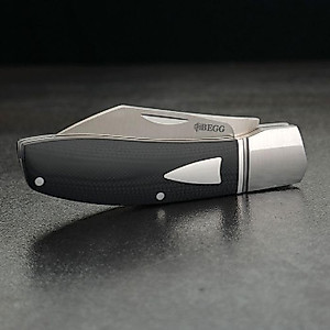Begg Knives Slip Joint Sheepfoot Black G10 BG035