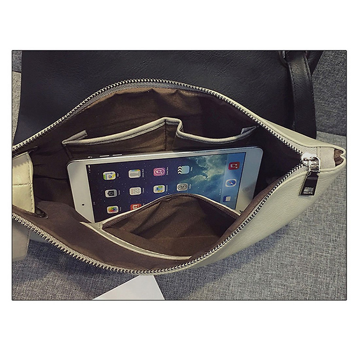 Mily Oversized Clutch Bag Purse Envelop Clutch Chain Tote Shoulder Bag Handbag Foldover Pouch Gray