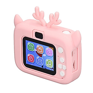 ANGGREK 20MP Kids Camera with 32G Memory Card & Card Reader, 1080P USB 2in Color Display, Children Digital Camera for Photos and Videos (Pink Yellow)