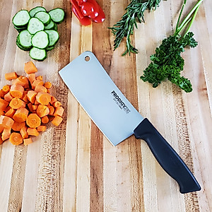 Ergo Chef Prodigy Series 7-Inch Meat Cleaver Chopper Butcher Knife - Heavy Duty Thick Blade, High Carbon Stainless Steel, Ergonomic non-slip Comfort Grip Handle