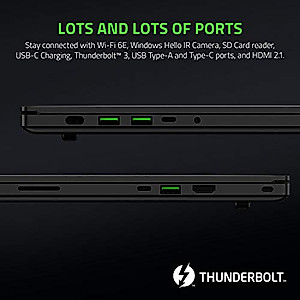 Razer Blade 15 Gaming Laptop: NVIDIA GeForce RTX 3080 - 10th Gen 8-Core Intel i7 CPU - 15.6” 4K OLED - 32GB RAM - 1TB SSD - CNC Aluminum - THX Spatial Audio - Thunderbolt 3 - Creator Ready