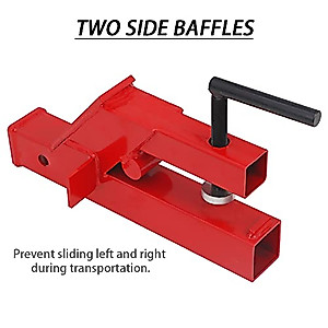 ELITEWILL Clamp On Trailer Hitch Receiver 2" Ball Mount Adapter Compatible with Deere Bobcat Tractor Bucket