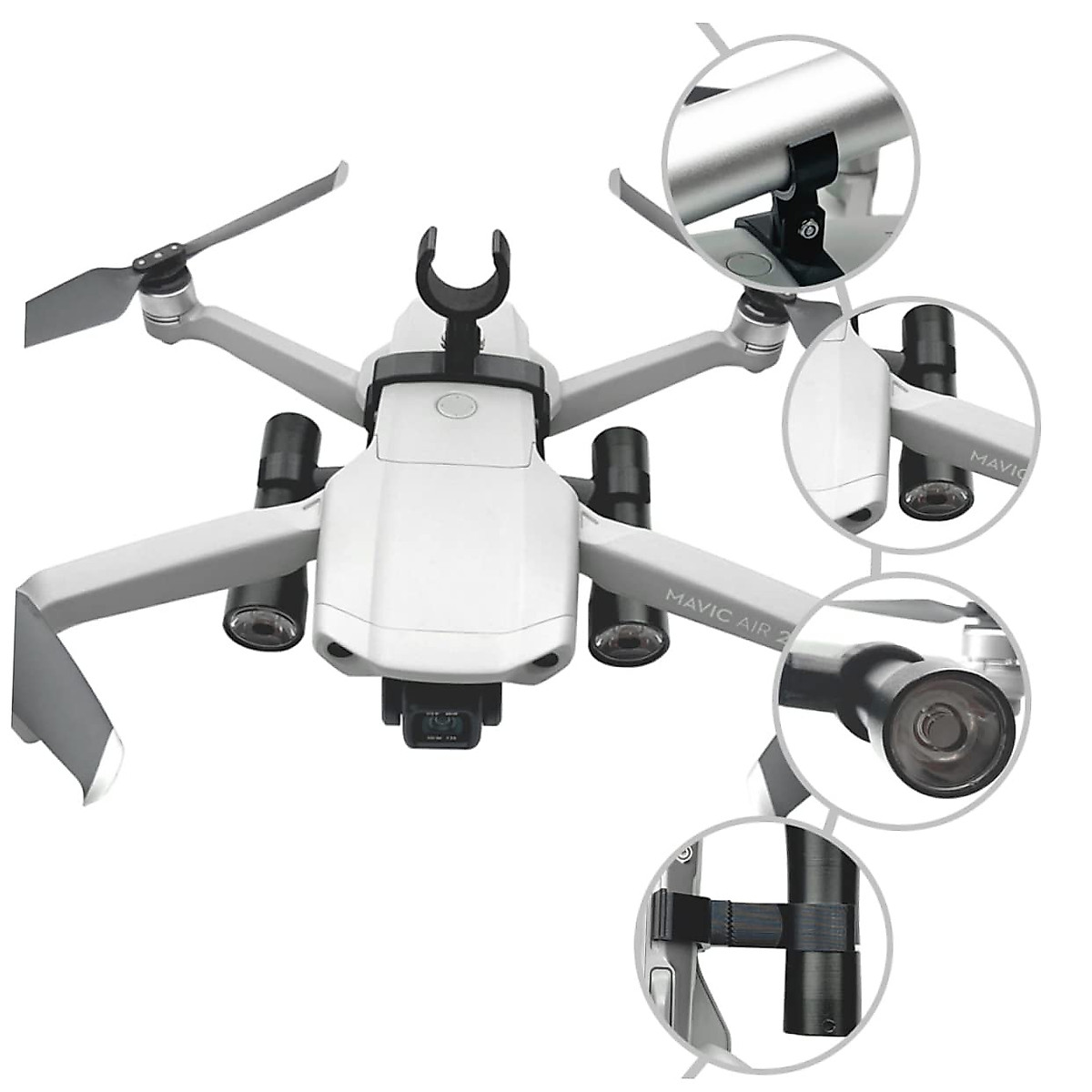 Veemoon 1 Set Night Light Bracket Night Light Mini Drone Camera Drones Bling Accessories Drone Light Clamp Drone Device Holder Drone Night Light Holder Floodlight Support Vac Accessories