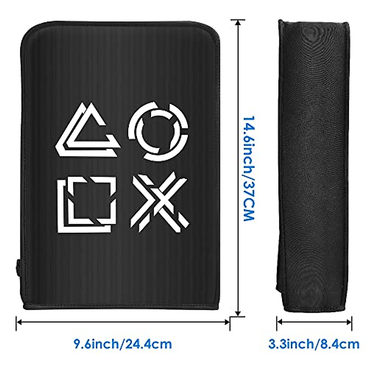 Wedorat Dust Cover for ps5 Protectors for Playstation 5 Game Console Case Skin Waterproof Washable Dust Cover Sleeve for PS5 Accessories Soft Neat Lining Dust Guard Black