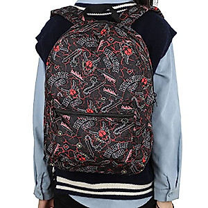 Bioworld Stranger Things Hellfire Club AOP Black Laptop Backpack