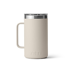 YETI Rambler 24 oz Mug, Vacuum Insulated, Stainless Steel with MagSlider Lid, Cape Taupe