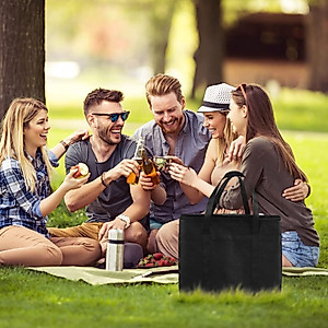 Insulated Grocery Bags, Collapsible Commercial Food Delivery Bag Reusable Picnic Cooler Bag for Food & Groceries Delivery Restaurants