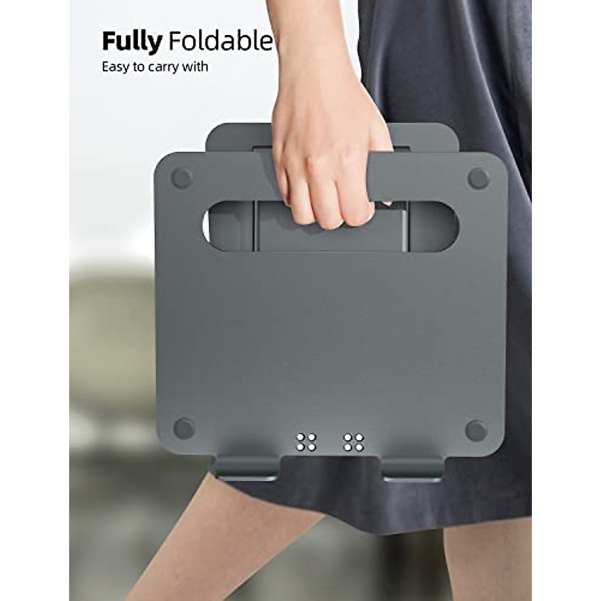 Nulaxy Laptop Stand for Desk, Ergonomic Sit to Stand Laptop Holder Convertor, Adjustable Height from 1.18" to 21", Supports up to 22lbs, Compatible with MacBook, All Laptops Computer Tablets 10-17"